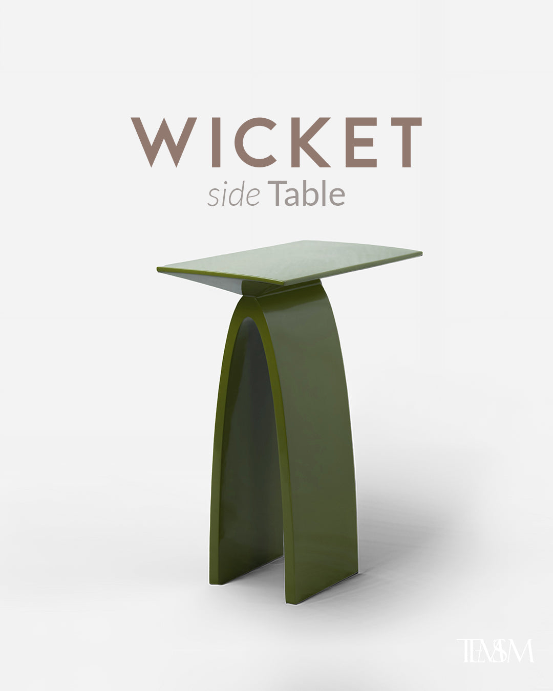 Wicket Side Table – Lacquered Pine – TEM'SM FURNITURE